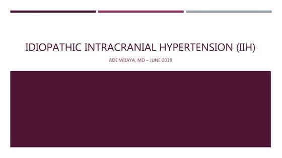 Intracranial Hypertension Management | PDF