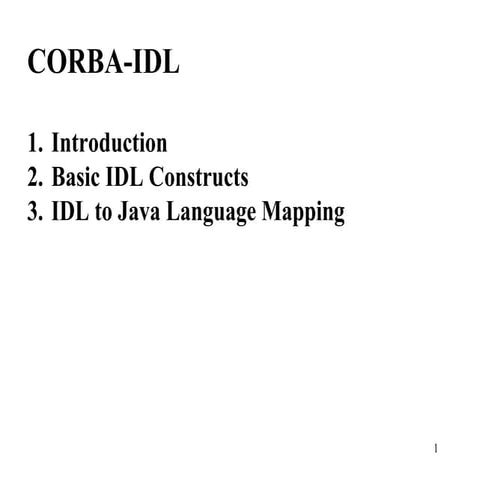 nterface Definition Language (IDL) in middleware technologies. | PDF