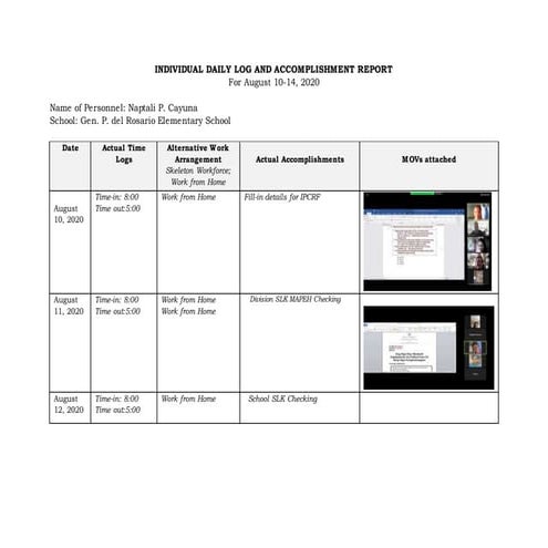 Individual daily-log-and-accomplishment-report-1 | DOCX