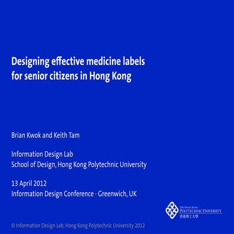 Designing effective medicine labels for senior citizens in Hong Kong | PDF
