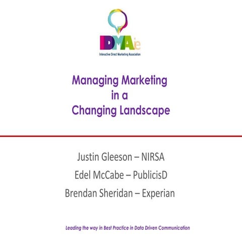 IDMA/Experian Presentation: Justin Gleeson, AIRO | PPT