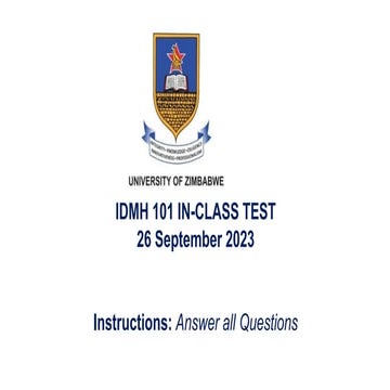 IDMH101 Test.pptx information literacy exam | PPT