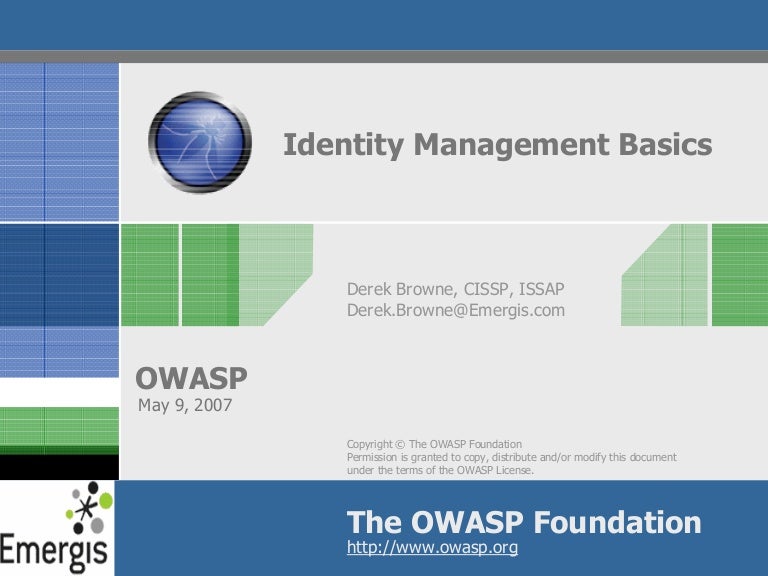 Owasp Identity Manegement