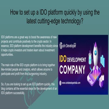 How to set up a IDO platform quickly by using the latest cutting-edge ...