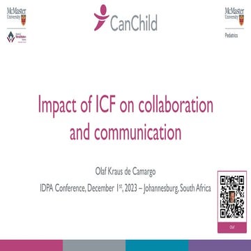 Impact of ICF on collaboration and communication | PPT