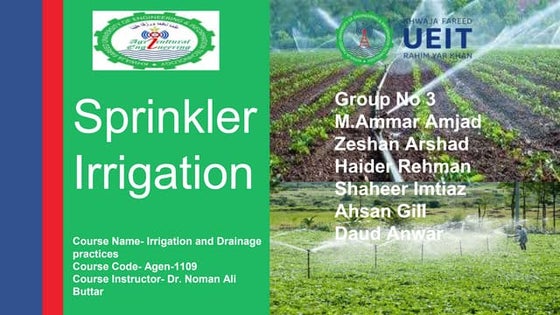 Presentation on Irrigation | PPTX | Gardening | Home & Garden