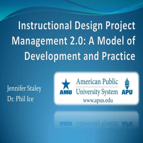 Instructional Design Project Management (Presentation) Madison 2009 | PPT