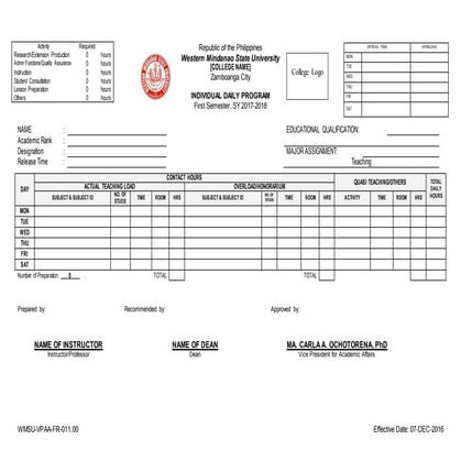 Idp template wmsu vpaa-fr-011.00 (1) | DOCX