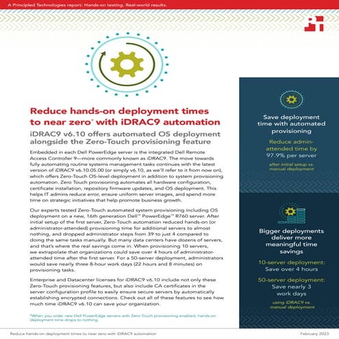 Reduce hands-on deployment times to near zero* with iDRAC9 automation ...