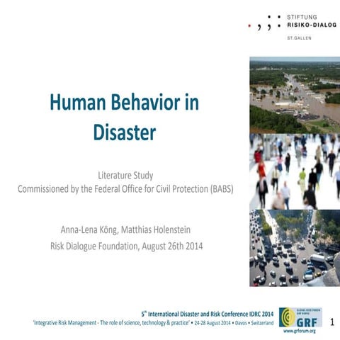 IDRC14_Human_behavior_in_disaster_Anna-Lena_Koeng | PPTX