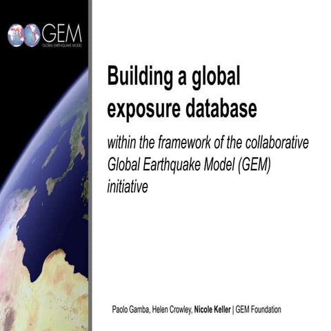 Building a global exposure database | PPTX