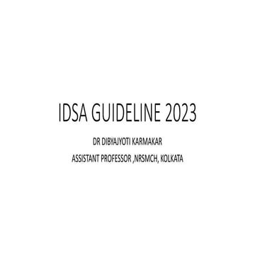 Antibiotic Resistance IDSA GUIDELINE 2023 | PPTX