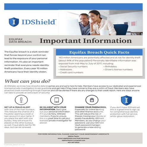 Equifax Data Breach - Important Information | PDF