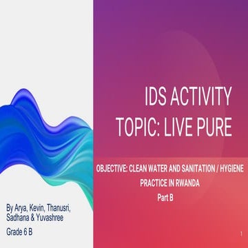 IDS Project part B - LIVE PURE - Rwanda .pptx