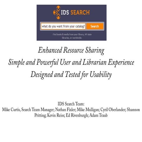 Ids search presentation | PPTX