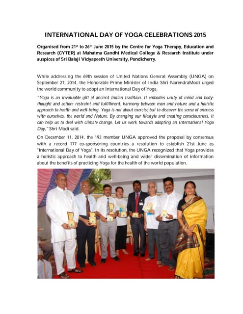 SBV YOGA FEST 2016: A Report | PDF