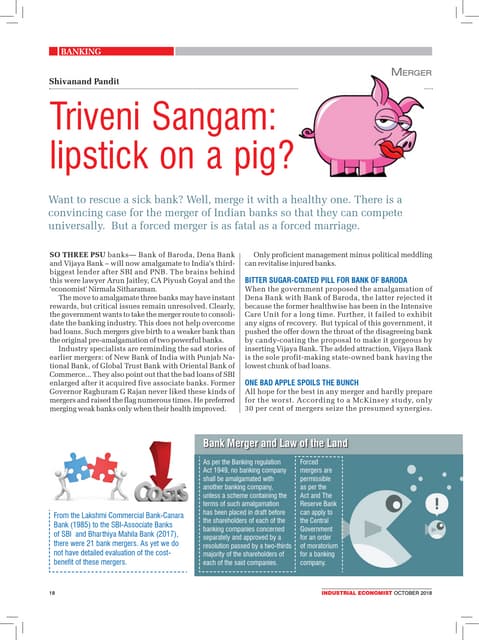 Merger of public sector banks in india | PPTX