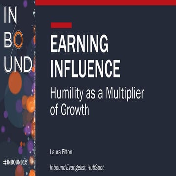 Laura Fitton - Earning Influence | PPT