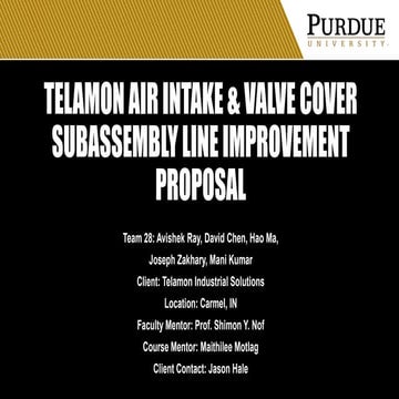 Optimization of Assembly Lines Presentation | PPTX | Mechanical and ...