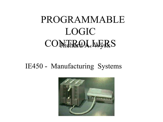Programming Logic Controller And Programming Ppt 1418
