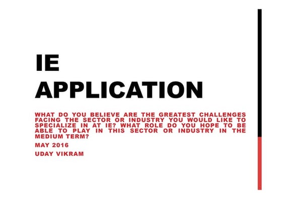 IE Application 2016 - Antonio Auricchio | PPT