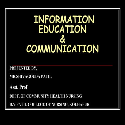 Information education and communication (IEC) | PPTX