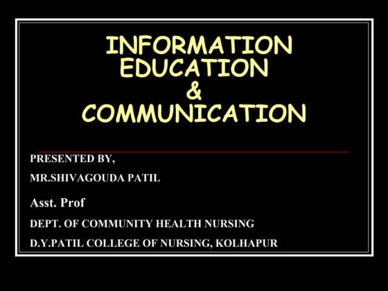 Information education and communication (IEC) | PPTX | Business ...