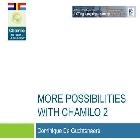 Chamilo 2 at ICT for language learning | PPT