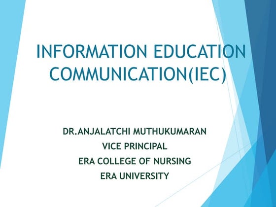 Information education and communication (IEC) | PPT