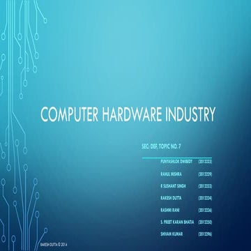 Computer Hardware Industry Analysis | PDF