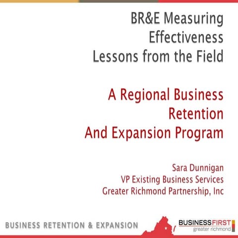 International Economic Development Council - BRE Metrics | PPTX