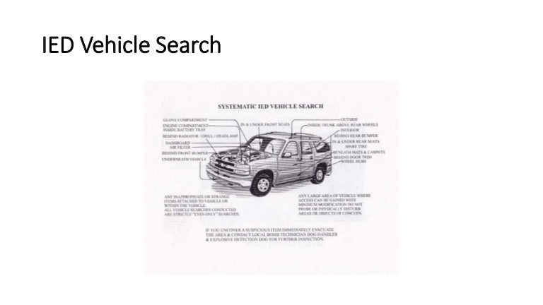 Ied vehicle search