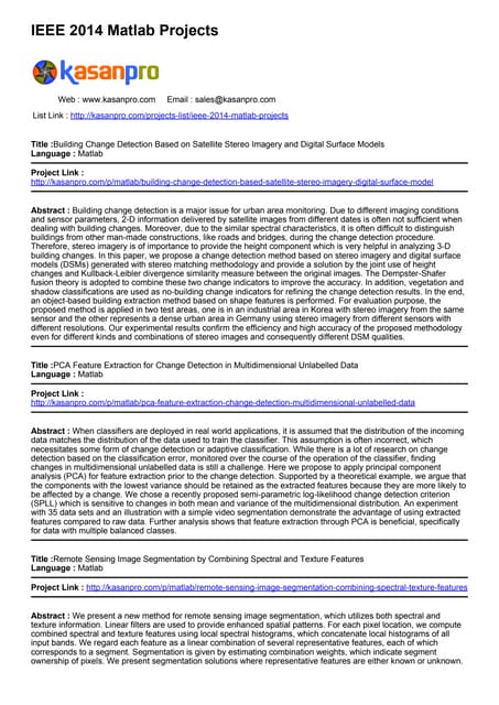 IEEE 2014 Matlab Projects | PDF IEEE 2014 Matlab Projects | PDF