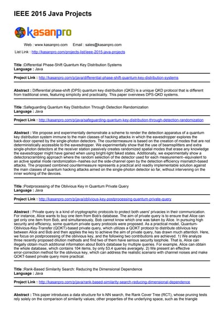 IEEE 2015 Java Projects | PDF IEEE 2015 Java Projects | PDF