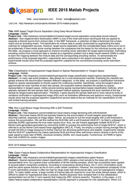 Image Processing IEEE 2015 Projects | PDF Image Processing IEEE 2015 Projects | PDF