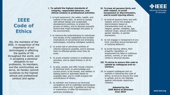 Code of Ethics in Engineering for public safety | PPT