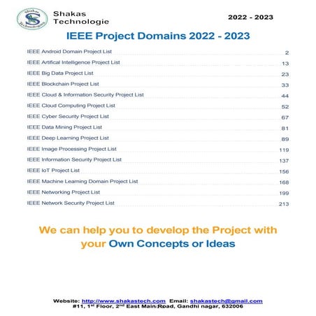 IEEE Project Titles 2022-2023 | DOCX
