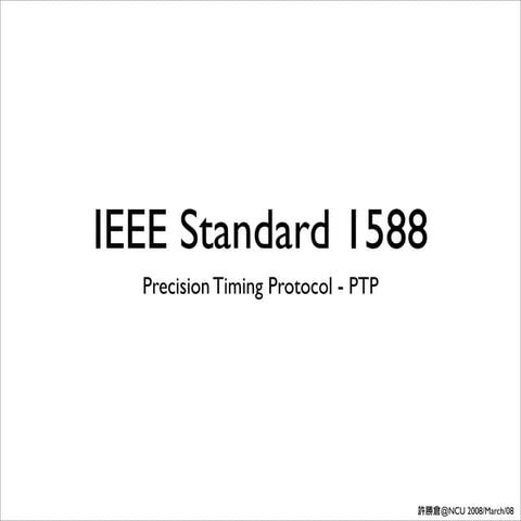 Ieee 1588 ptp | PDF