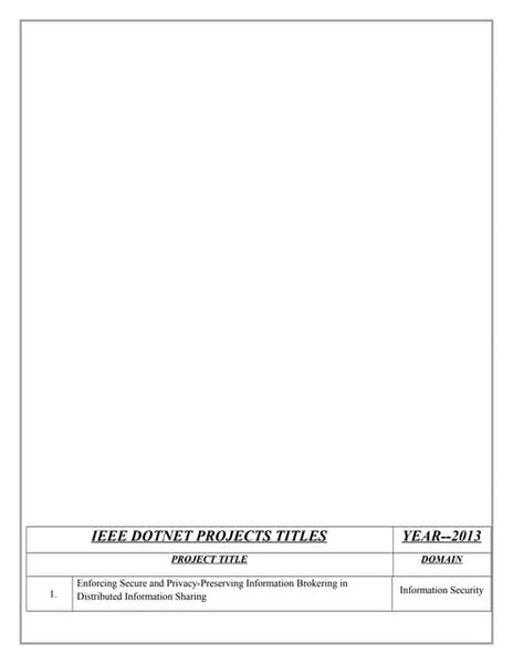 Ieee 2014 dot net projects list Ieee 2014 dot net projects list