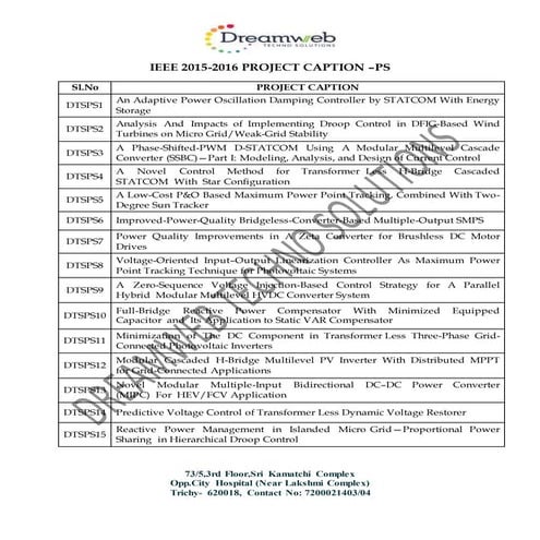 Ieee 2015 16 ps @dreamweb techno solutions-trichy | PDF