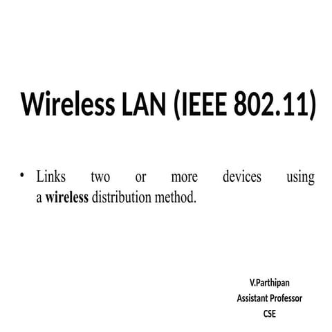ieee802-11.pptx wireless lan IEEE 802 11 | PPTX