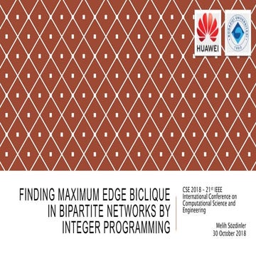 Finding Maximum Edge Biclique in Bipartite Networks by Integer ...