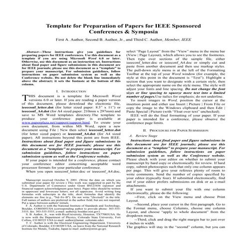 Ieee slide format | PPT
