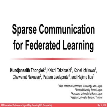 Sparse Communication For Federated Learning Pdf