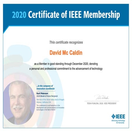 IEEE Member Certificate | PDF