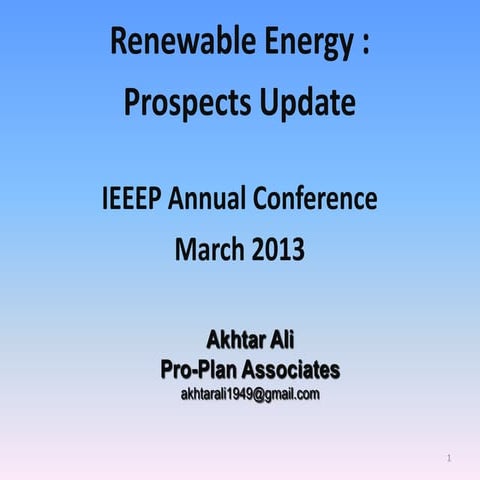 Pakistan's Renewable Energy prospects_an update | PPTX