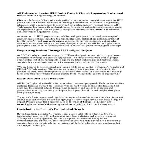 IEEE Project Center in Chennai IEEE Project Center in Chennai | PDF