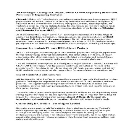 IEEE Project Center in Chennai IEEE Project Center in Chennai | PDF