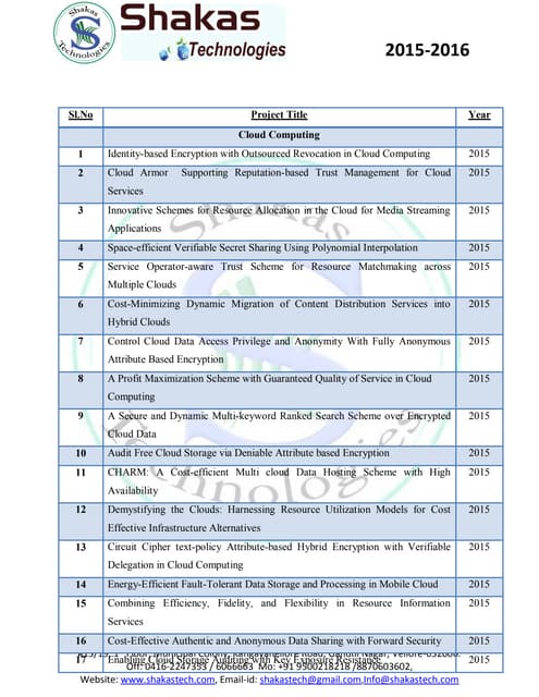 Ieee projects list java 2015 | PDF Ieee projects list java 2015 | PDF