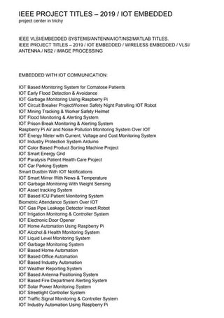 IEEE 2012 Embedded_project_titles_2012-13-final | PDF